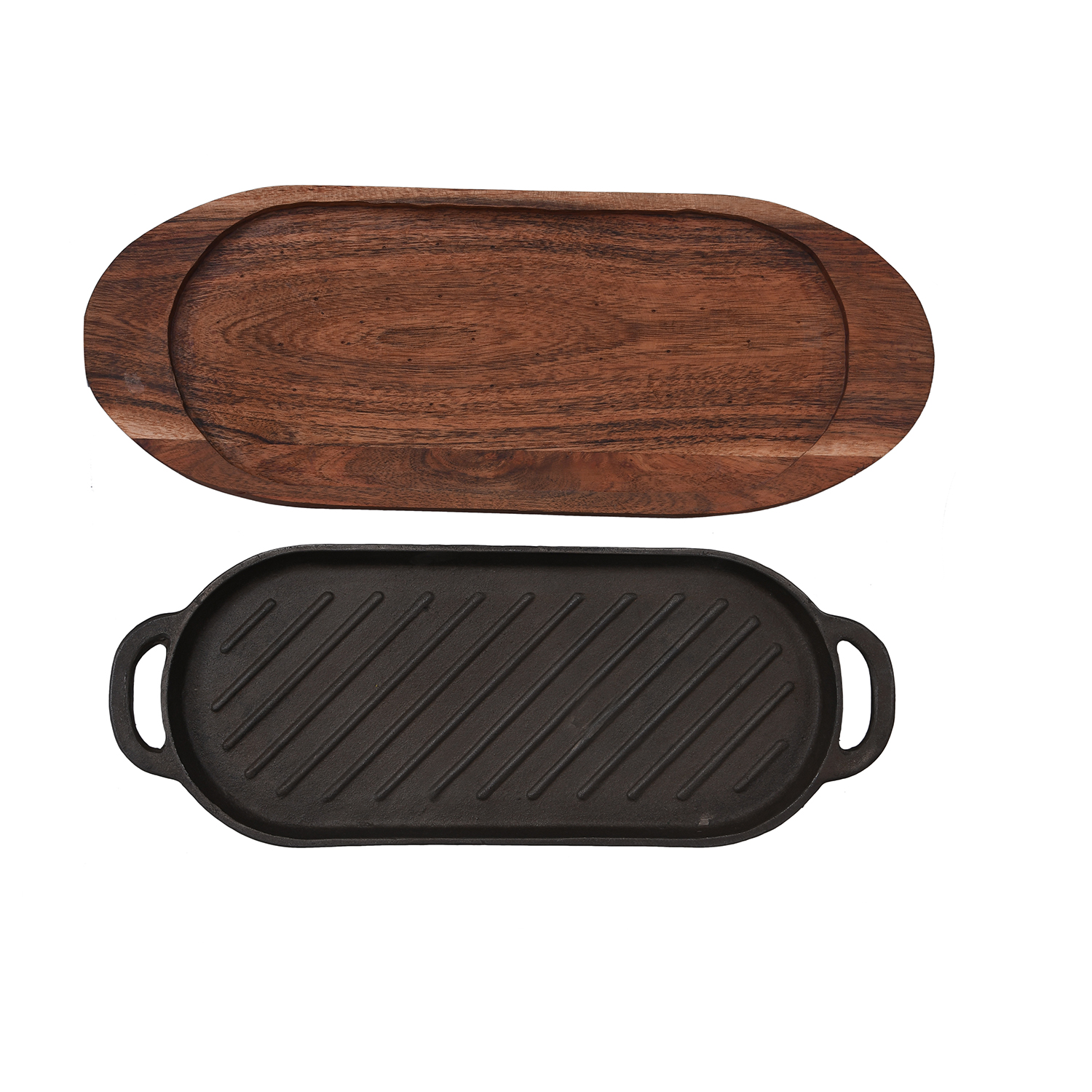 Cast Iron Sizzler Platter | Cast Iron Grill Platter | Rustik Craft